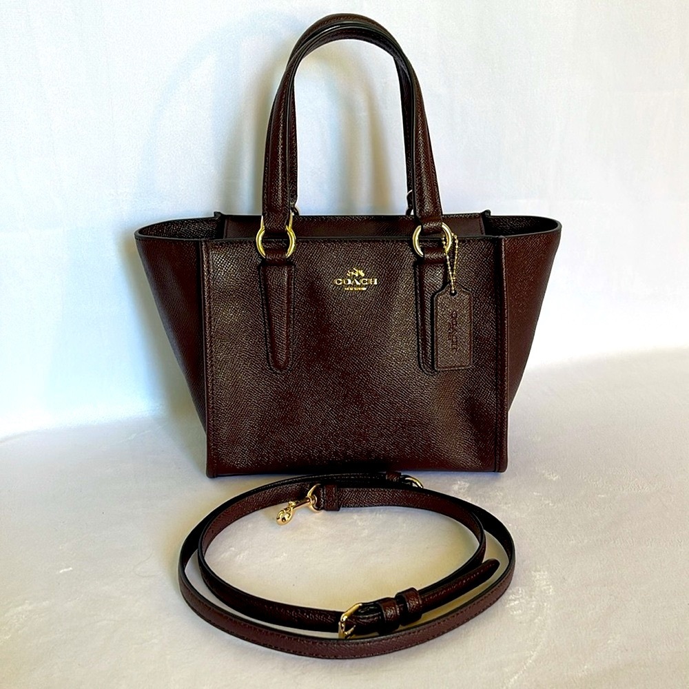 Coach Mini Crosby Carryall Dark Brown Leather With Go… - Gem